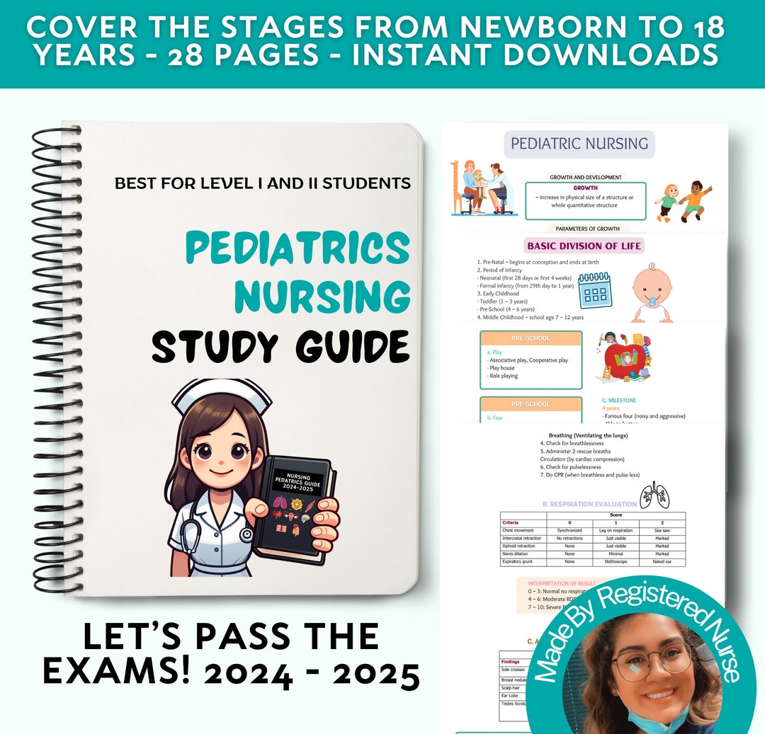 Pediatric Nursing Study Guide Bundle: NCLEX & ATI Prep (digital ...