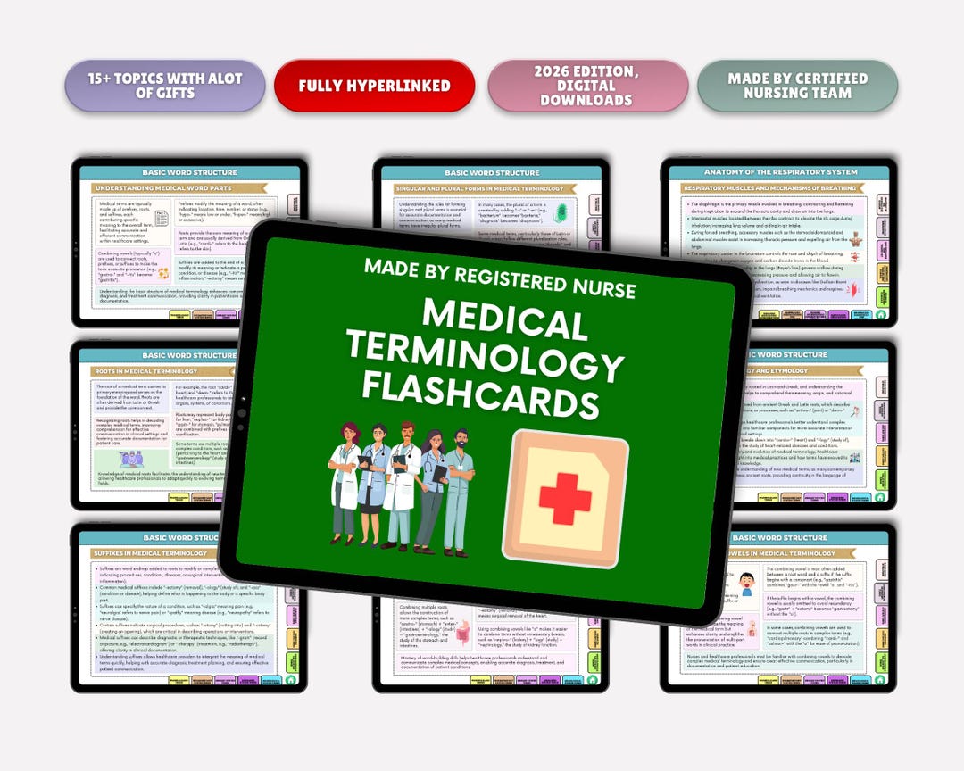 Medical Terminology Flashcards PDF | Study Notes, Root Words, Prefixes ...