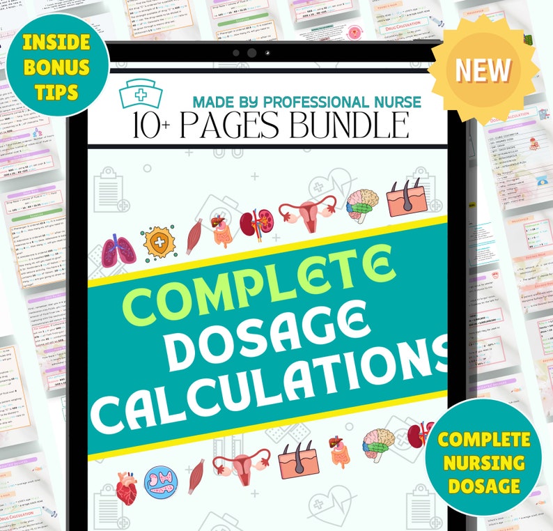 Nursing Dosage Calculations Study Guide: Nursing School Notes (digital ...