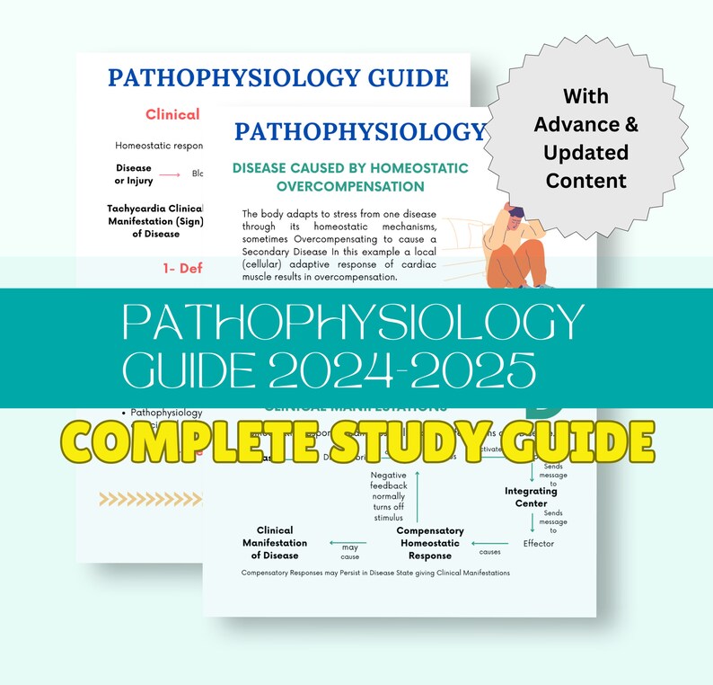Pathophysiology Study Guide Bundle, Pathophysiology Nursing, Nursing ...