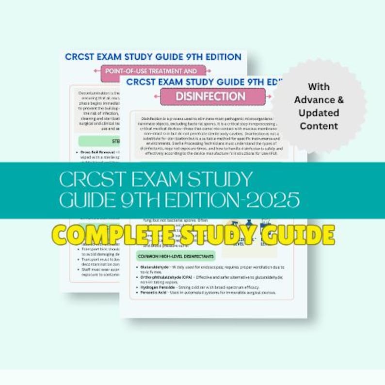 CRCST Study Guide: Sterile Processing Tech Notes & Surgical Instruments ...