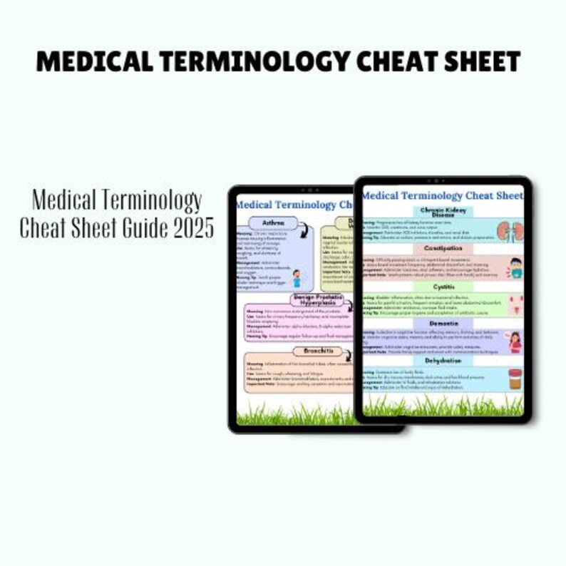 Medical Terminology Cheat Sheet: EMT & Paramedic Study Guide - Etsy