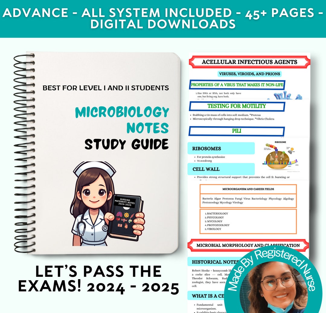 Microbiology Notes: Medical Student Masterclass Cheat Sheet (digital ...