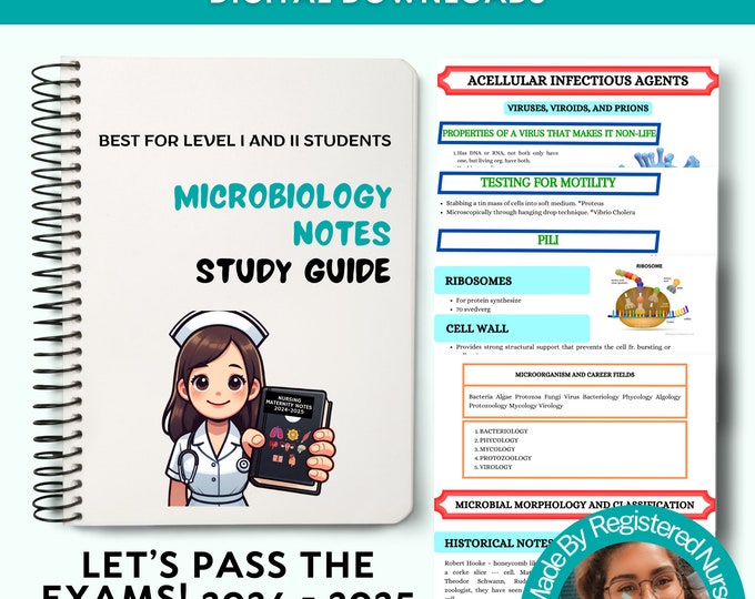 Microbiology Note Template Study Template for Medical & Nursing ...