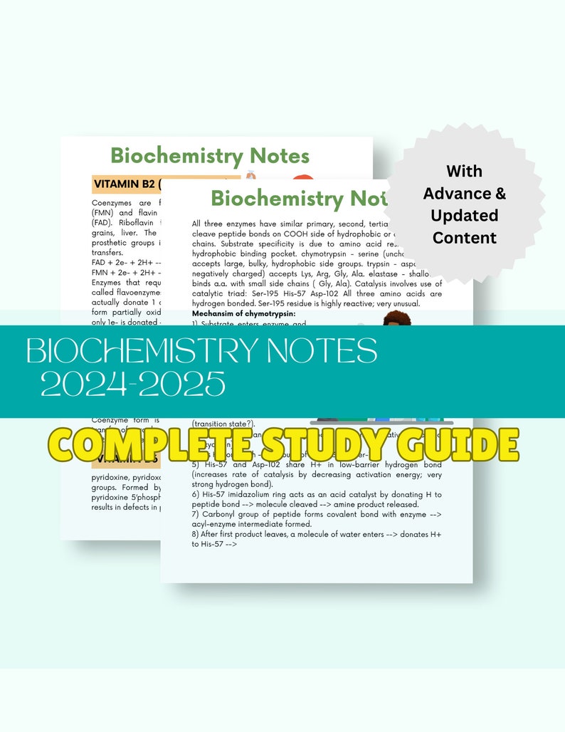 Organic Chemistry, Biochemistry Notes, Mcat Study Notes Perfect for ...
