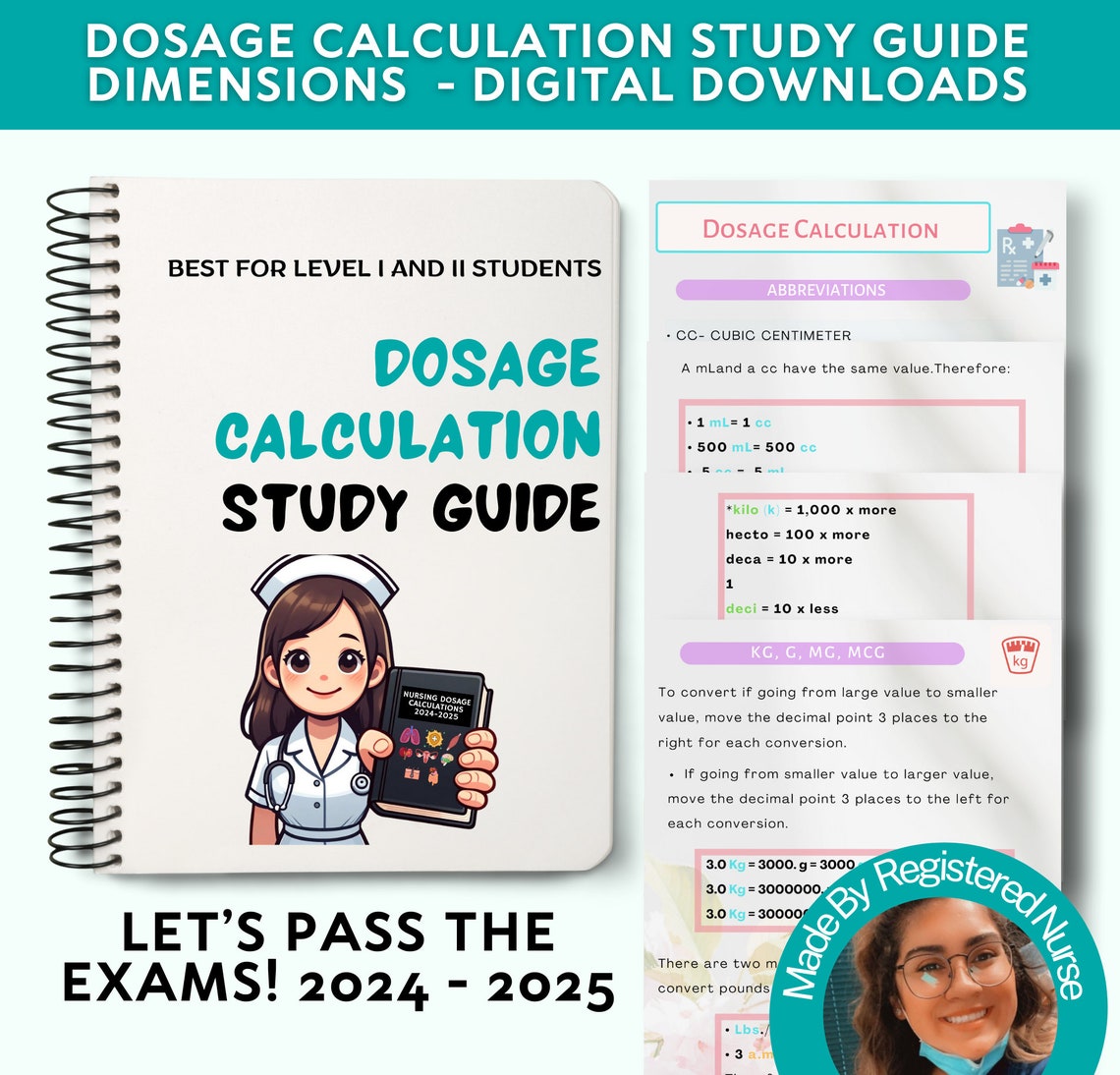 Nursing Dosage Calculations Study Guide, Dosage Calculation, Nursing ...