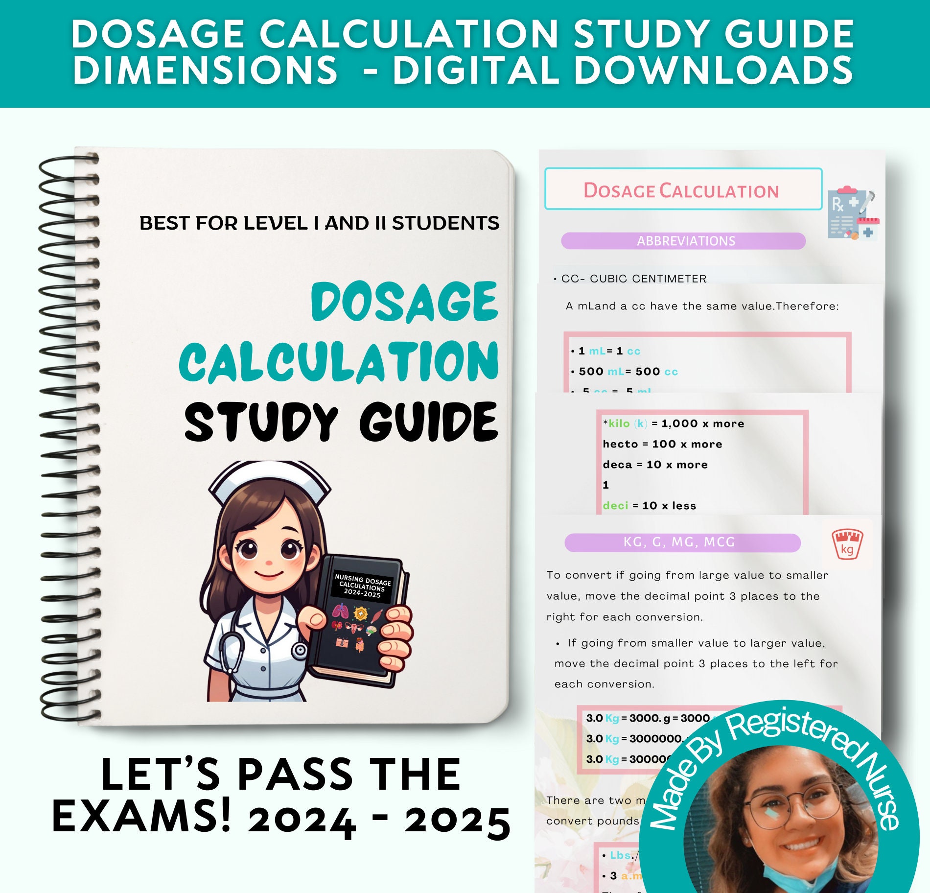 Nursing Dosage Calculations Study Guide, Dosage Calculation, Nursing ...