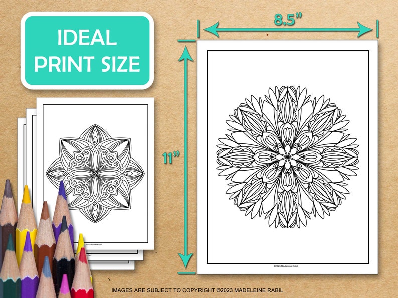 Part 2-mandalas for Meditative Coloring: 10 Mindfulness Coloring Pages ...