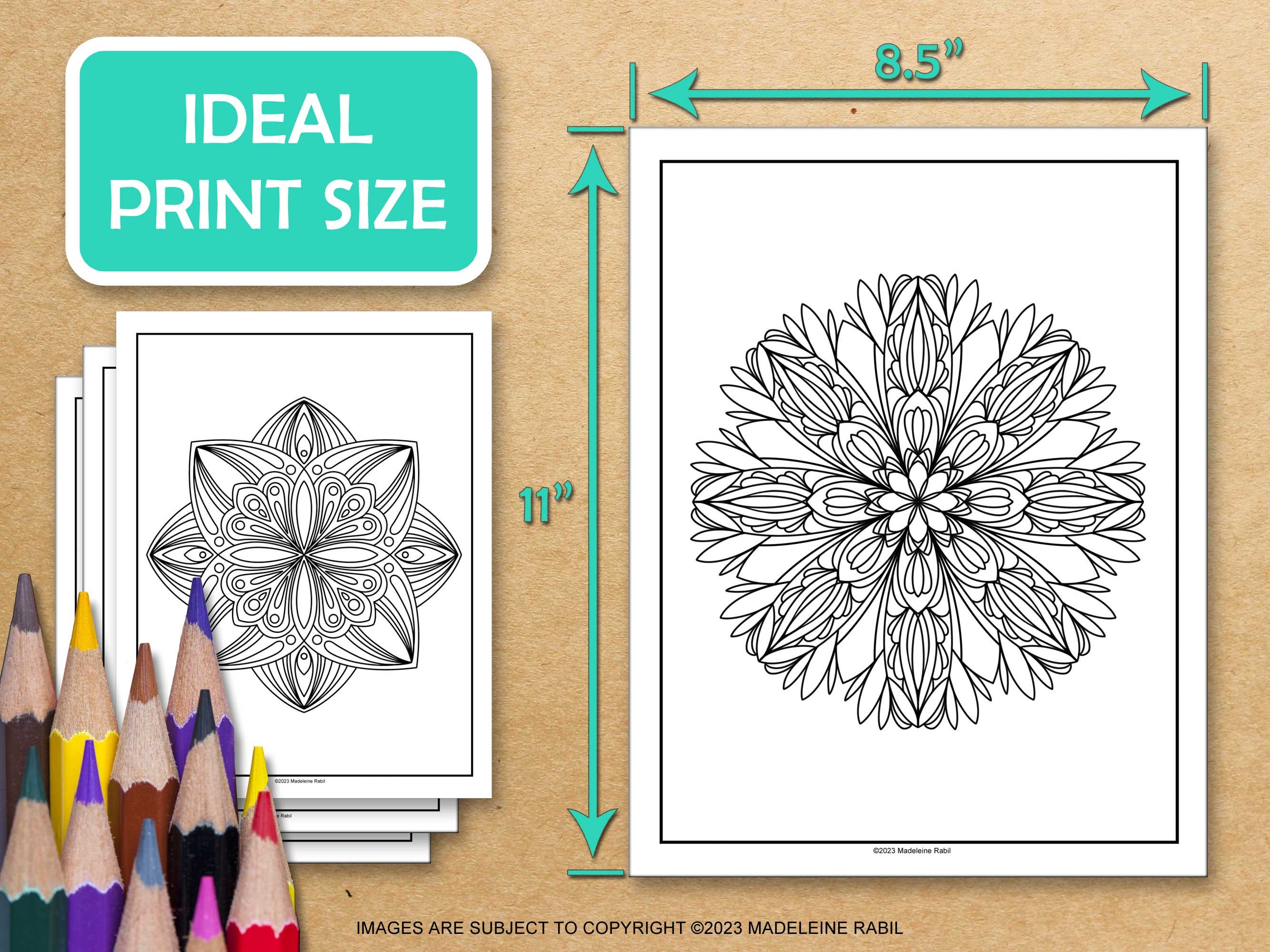 Part 2-mandalas for Meditative Coloring: 10 Mindfulness Coloring Pages ...