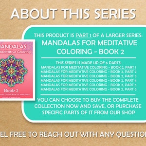 Part 1-mandalas for Meditative Coloring - Book 2: 10 Mindfulness ...