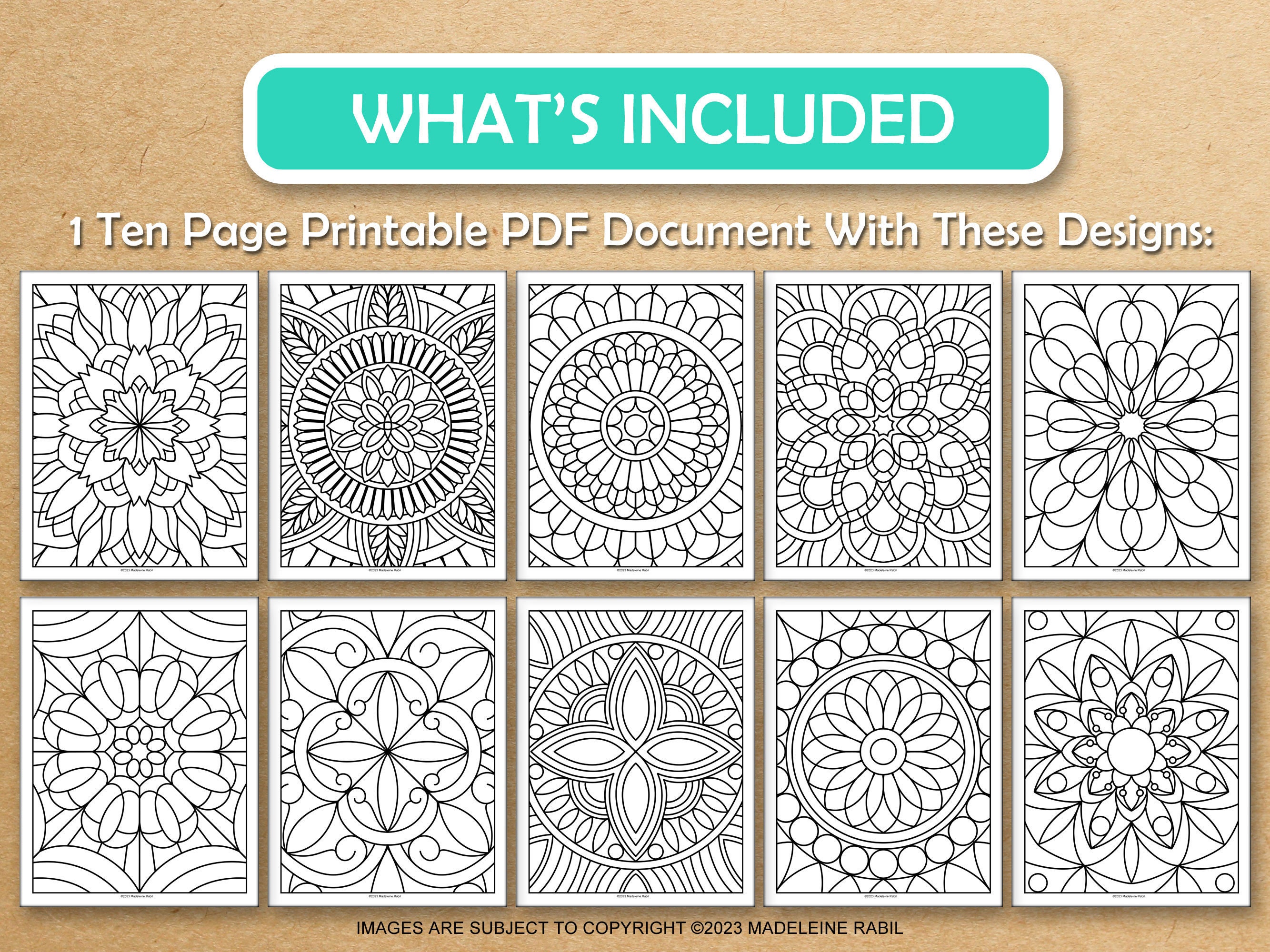 Complete Collection Easy Mandalas for Meditative Coloring: 50 ...