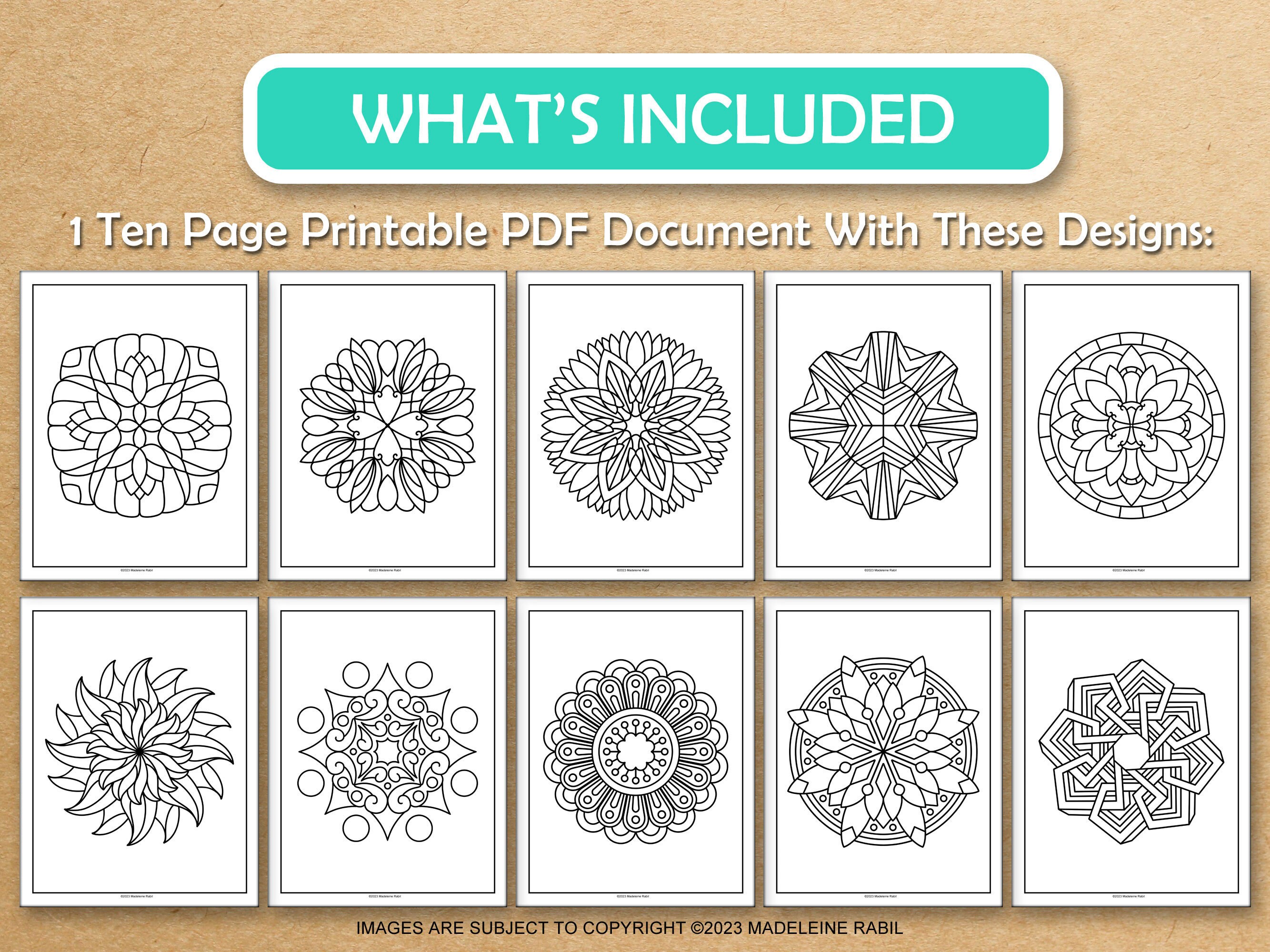 Complete Collection Easy Mandalas for Meditative Coloring: 50 ...