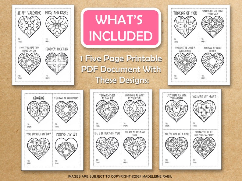 Color Your Own Valentine's Day Cards : 20 Mandala Themed Valentine's ...