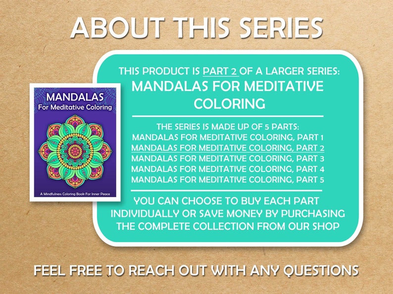 Part 2-mandalas for Meditative Coloring: 10 Mindfulness Coloring Pages ...