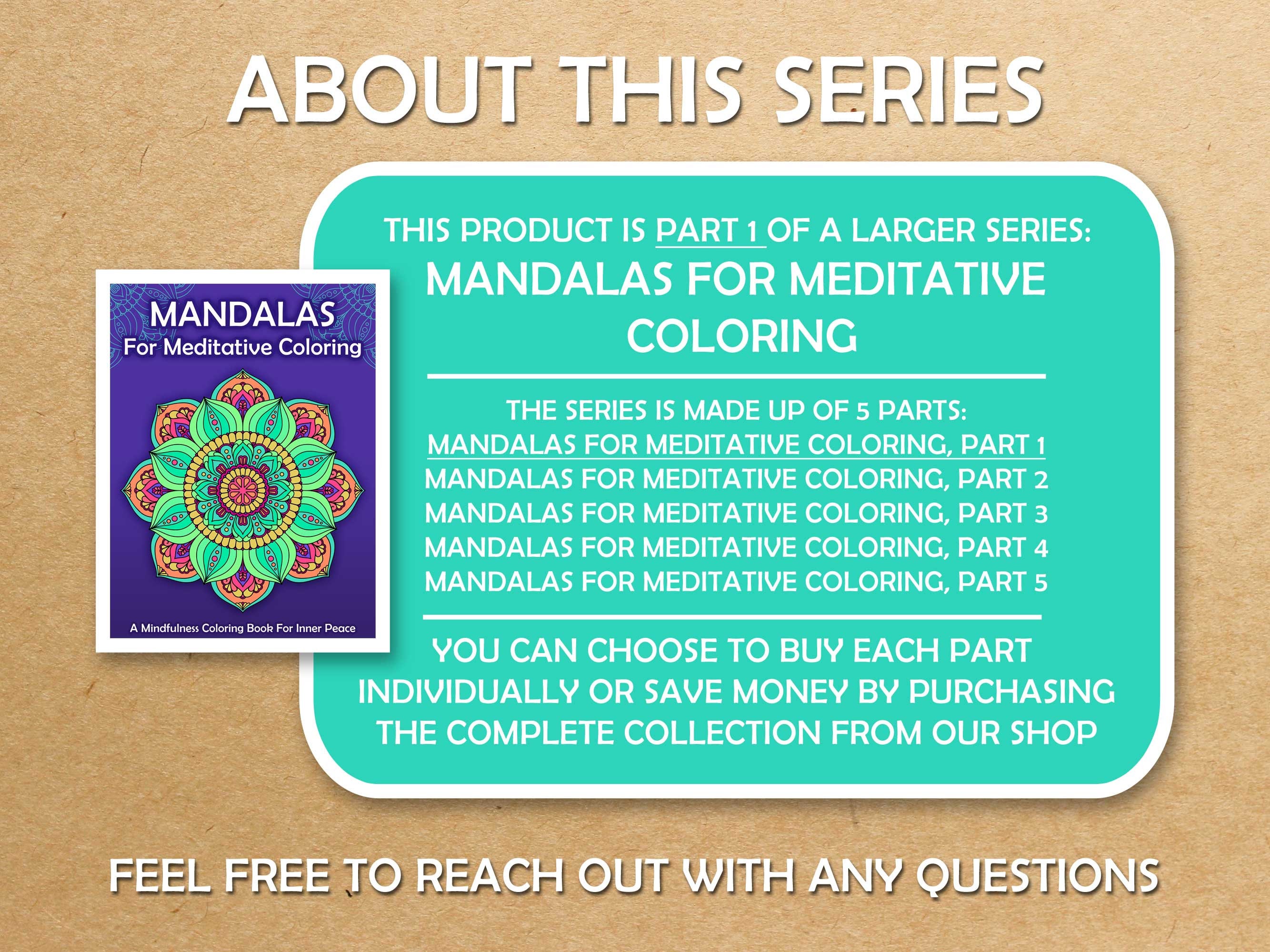Part 1-mandalas for Meditative Coloring: 10 Mindfulness - Etsy UK