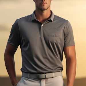 Sport Tek 650 Mockup ST650 Mockup Polo Mockup Grey Sport Tek 650 Mockup ...