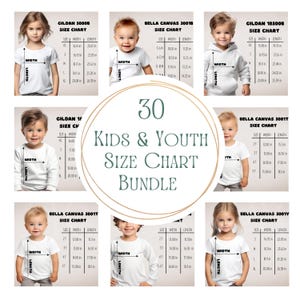 Kids & Infant Size Chart Mockup Bundle (digital Download) - Etsy