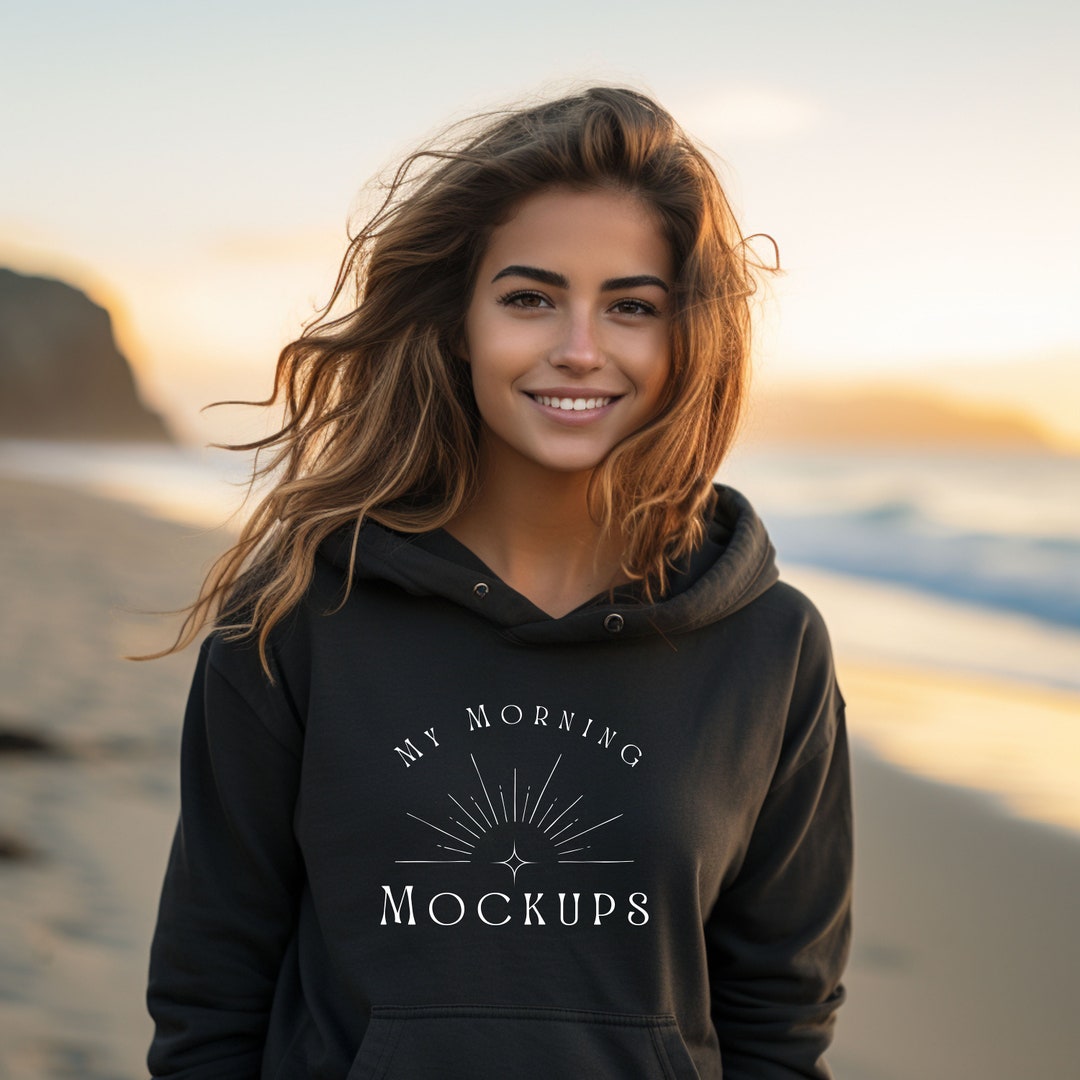 SS4500 Mockup Hoodie Mock-up Black Hoodie Mock-up ITC Black SS4500 ...