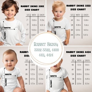 Toddler and Youth Size Chart Mockup Bundle of 13, Kids Size Chart ...