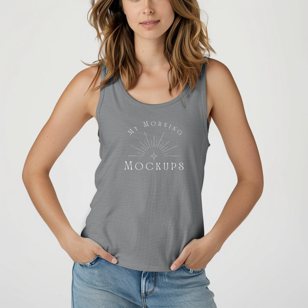 Granite Comfort Colors 9360 Mockup: Grey Tank Top (JPG File) - Etsy