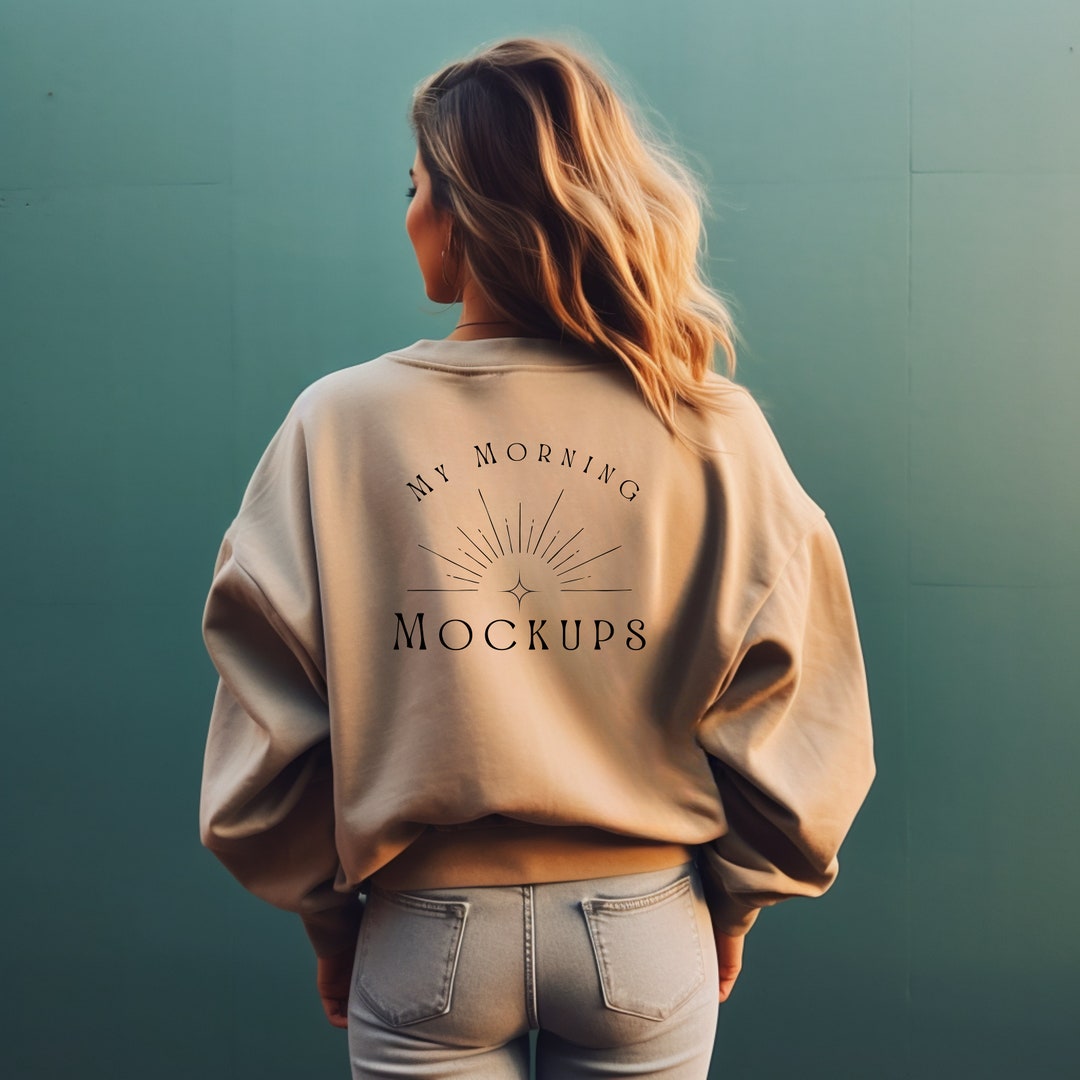 SS3000 Mockup Sweatshirt Mockup SS3000 Sandstone Mockup Independent ...