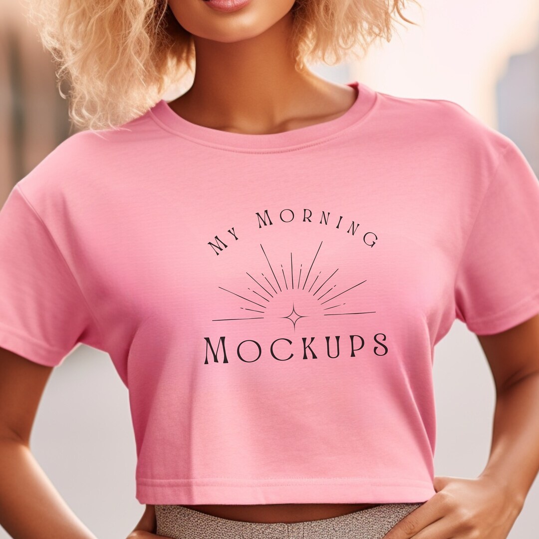 Pink Crop Top Mockup: AS Colour 4062 Tee (digital Download) - Etsy