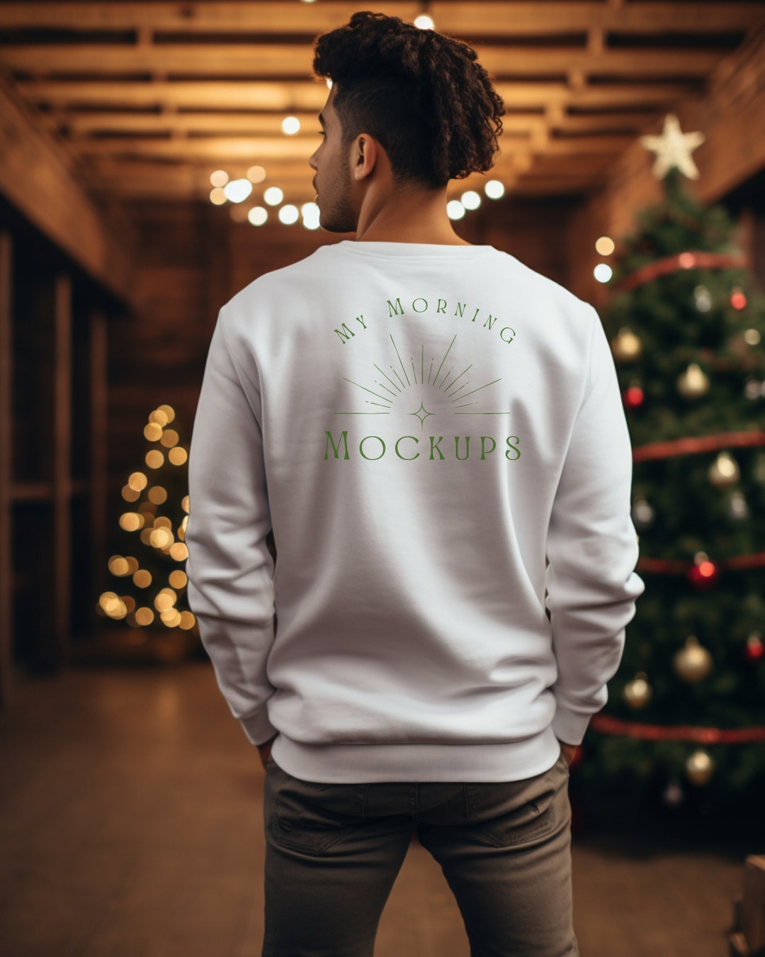 Gildan 18000 Mockup Christmas Mockup Sweatshirt Mock-up White ...