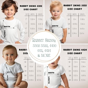 Toddler and Youth Size Chart Mockup Bundle of 30, Kids Size Chart ...