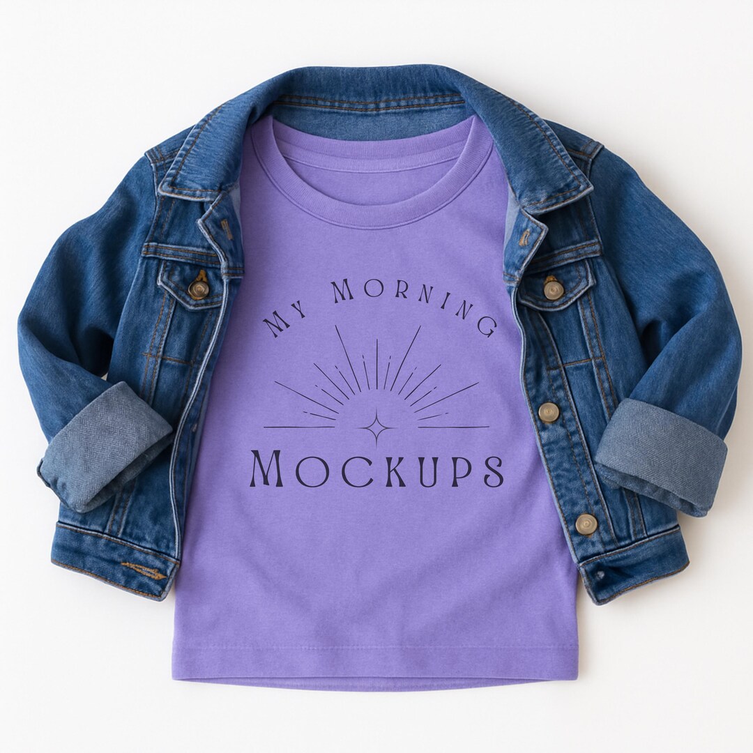 Violet Gildan 5000B T-shirt Mockup: Back to School Flat Lay (JPEG File ...