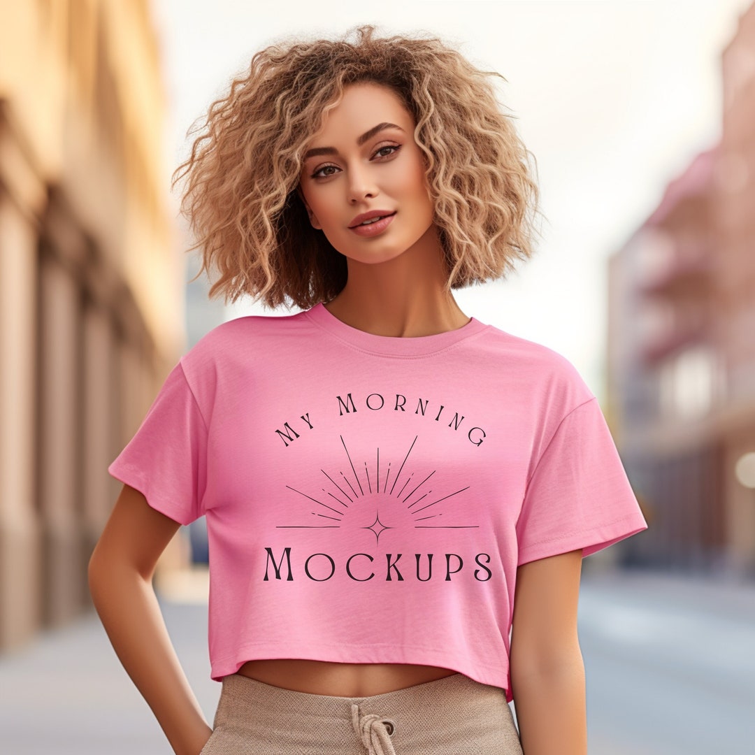 Pink Crop Top Mockup: AS Colour 4062 (digital Download) - Etsy