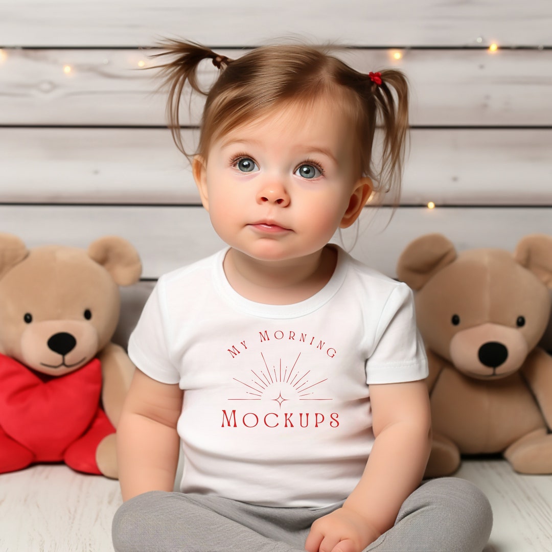 Rabbit Skins 3322 Mockup T-shirt Mockup Valentine's Mock-up White T ...