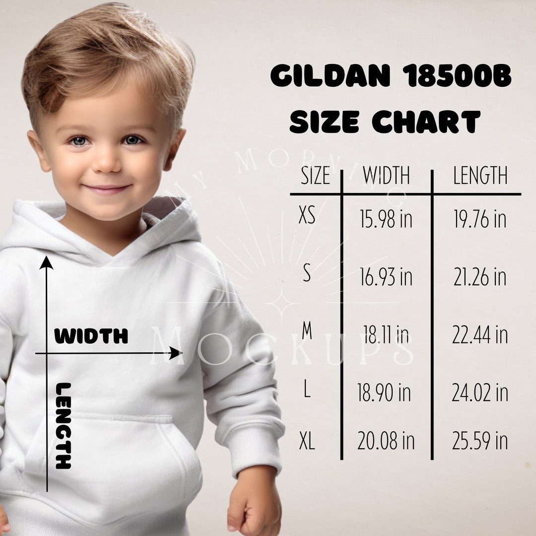 18500B Size Chart 18500B Mockup Gildan 18500B Size Chart Gildan 18500 ...
