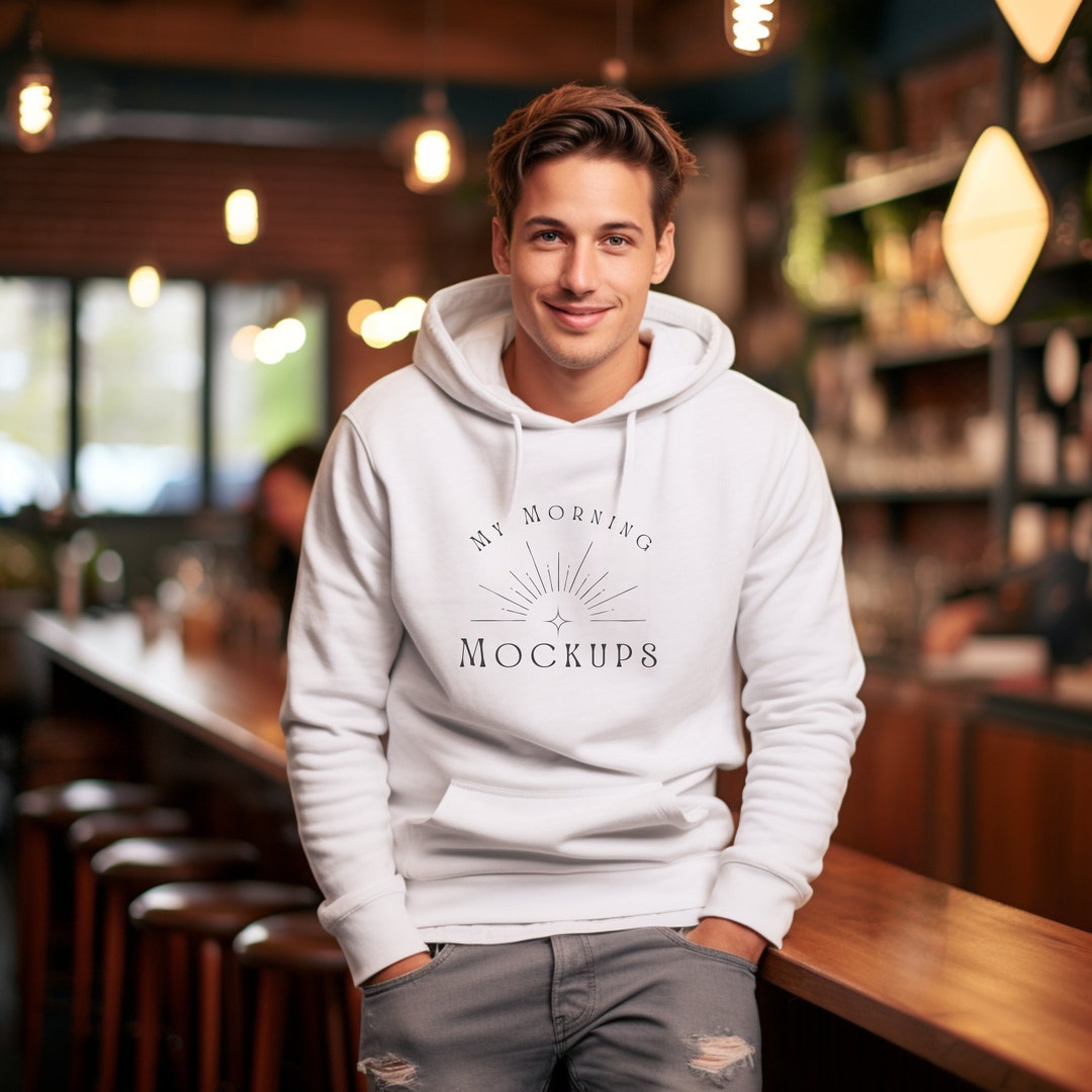18500 Mockup G 18500 Men's White Mockup 18500 Gildan Mockup G18500 ...