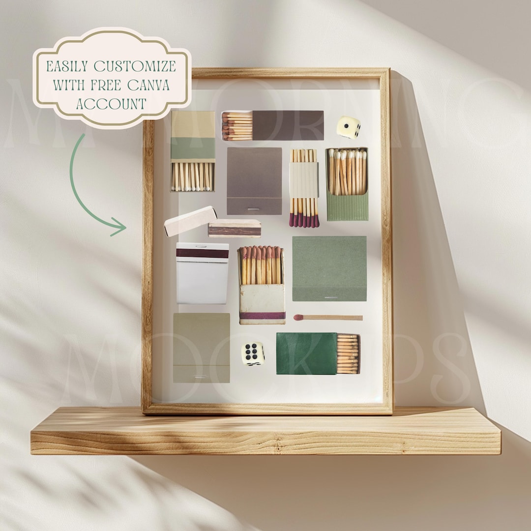 Matchbook Template: Editable Canva Design (PDF) - Etsy