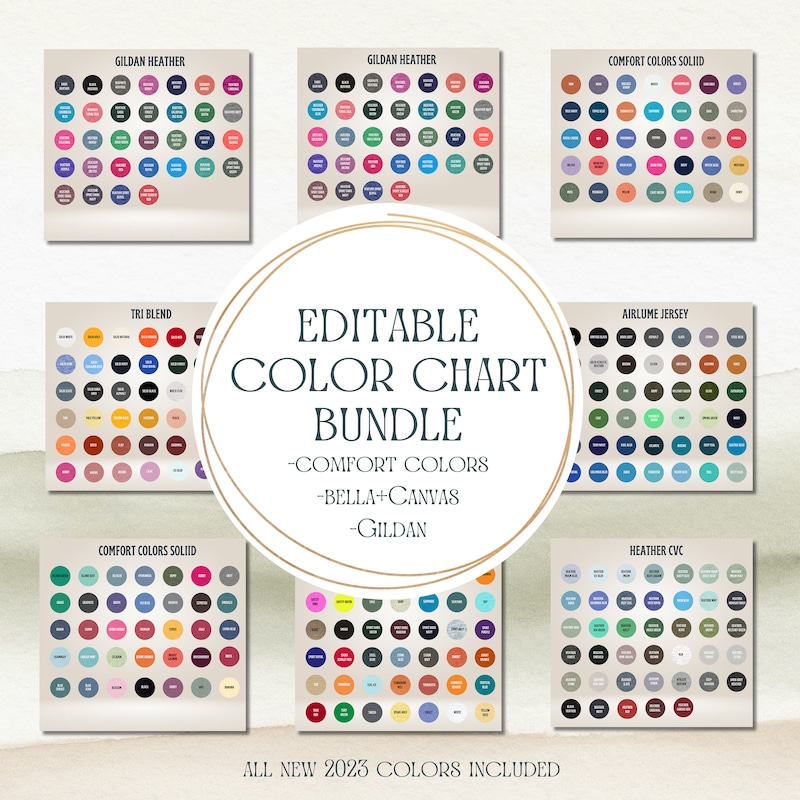 Color Chart - Etsy