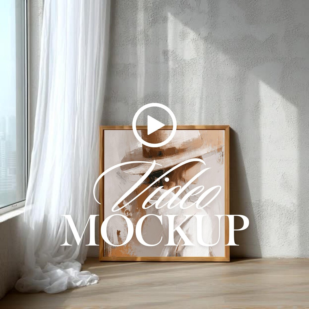 Square Framevideo Mockup Canva Template: Drag & Drop Frame ( 3000x3000 ...