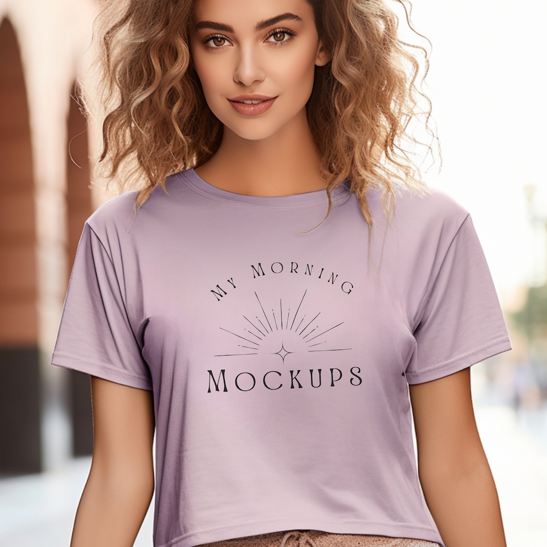 Orchid Crop Top Mockup: AS Color 4062 Tee (digital Download) - Etsy