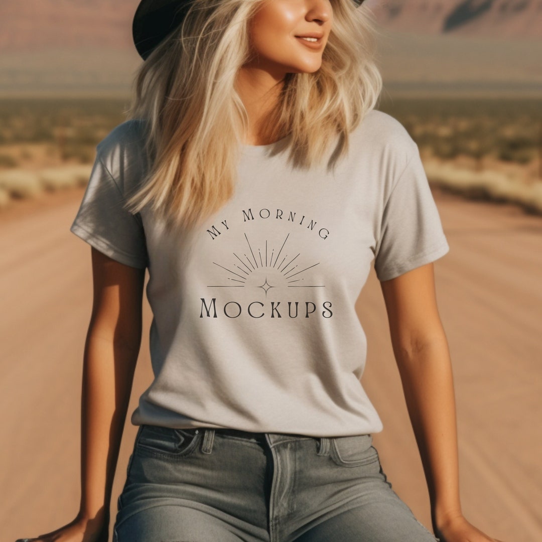 Ash Gildan 5000 Mock-up T-shirt Mockup 5000 Mockup Gildan 5000 Grey ...