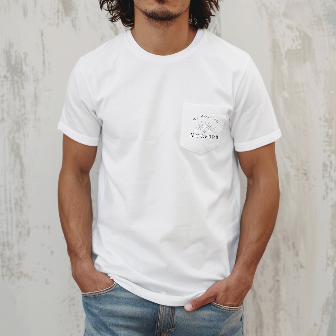 Comfort Colors 6030 Mockup T-shirt Mockup White 6030 Mockup Pocket Tee ...