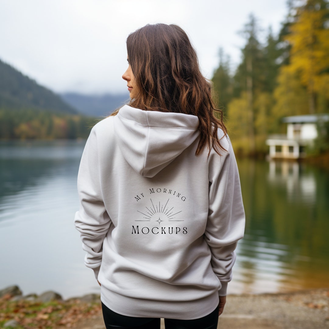 White Gildan 18500 Mockup Hoodie Mockup Back White Hoodie Mockup Gildan