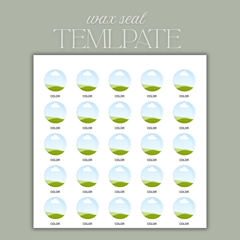 Wax Seal Color Chart Template - Etsy UK