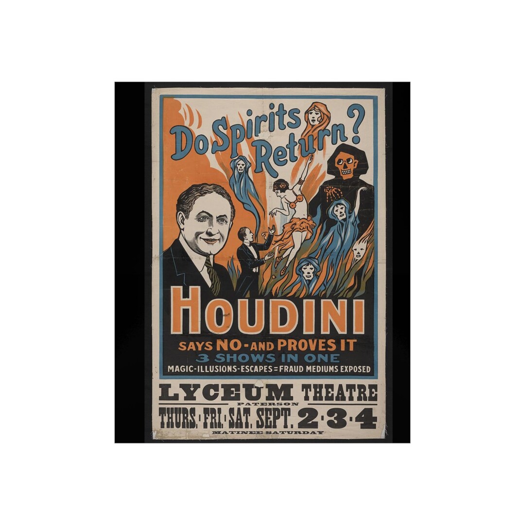 Vintage Houdini Poster for Office Living Room Gallery Wall - Etsy