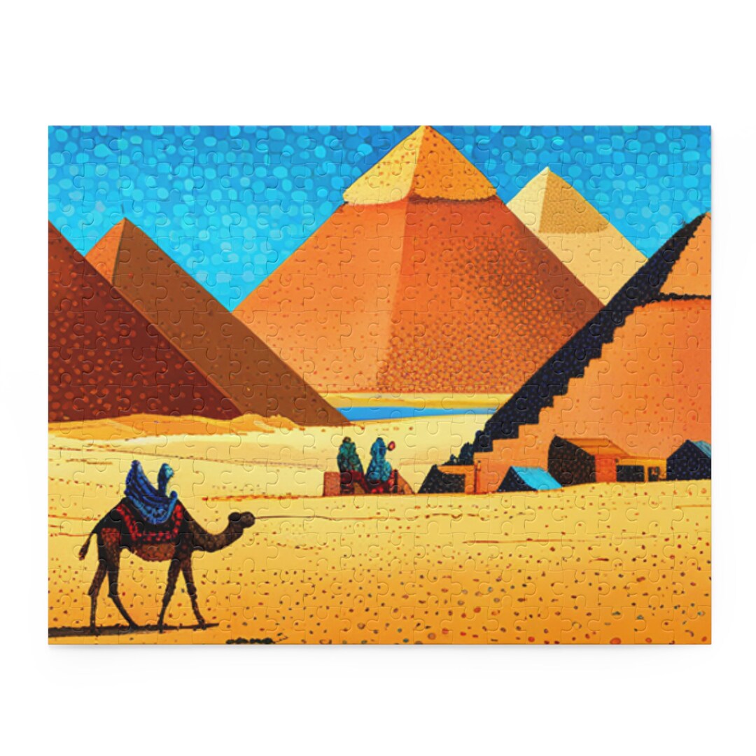 Pointillism Pyramids Jigsaw Puzzle (120, 252, 500-piece) - Etsy