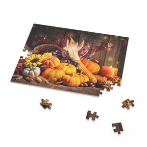 Thanksgiving Cornucopia Jigsaw Puzzle 120, 252, 500-piece - Etsy