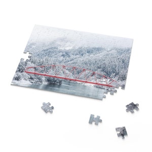 Winter Wonderland Bridge Jigsaw Puzzle (120, 252, 500-piece) - Etsy