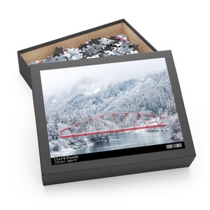 Winter Wonderland Bridge Jigsaw Puzzle (120, 252, 500-piece) - Etsy