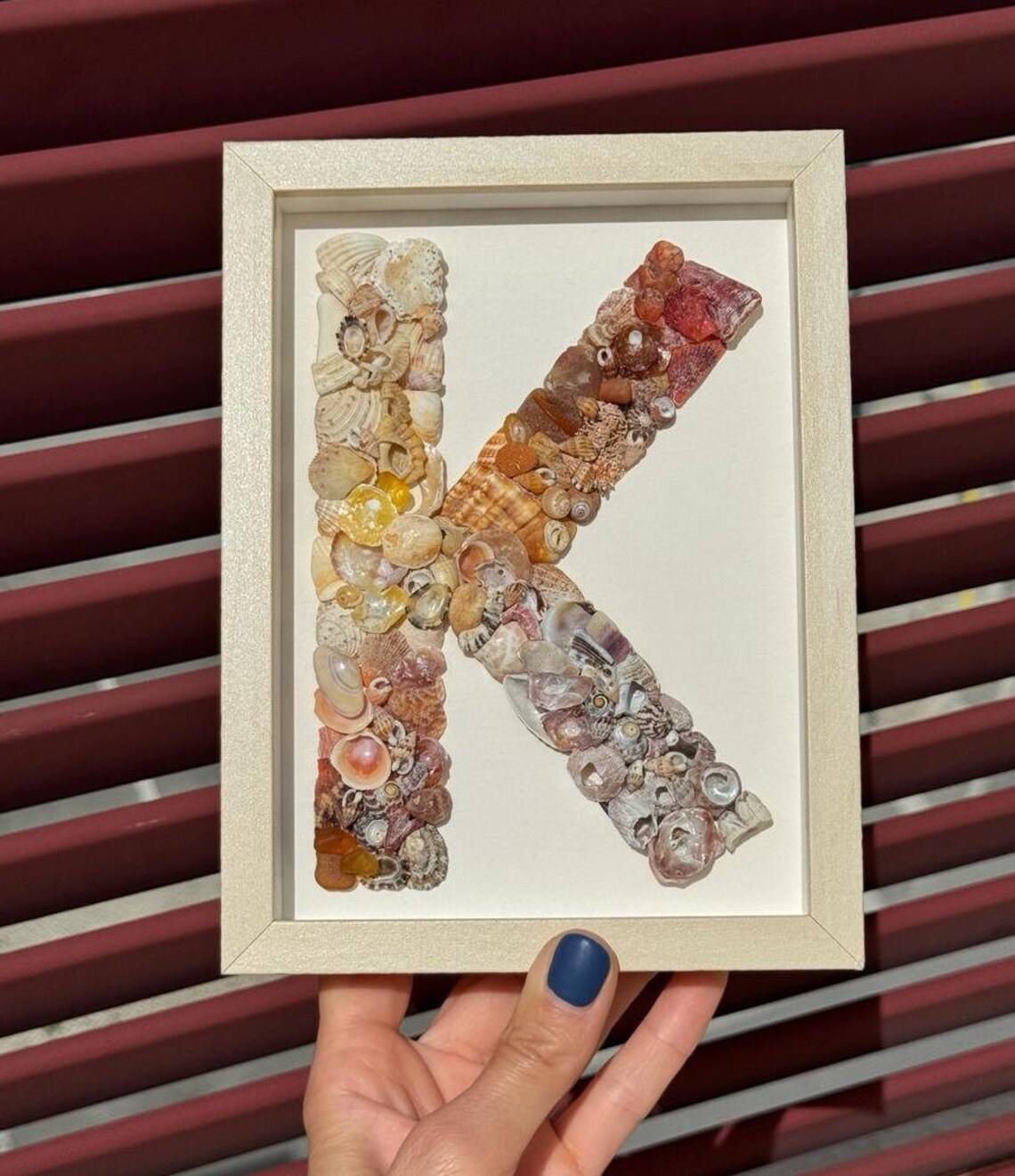 Personalized Seashell Letter Art - Framed Beach Decor - Etsy