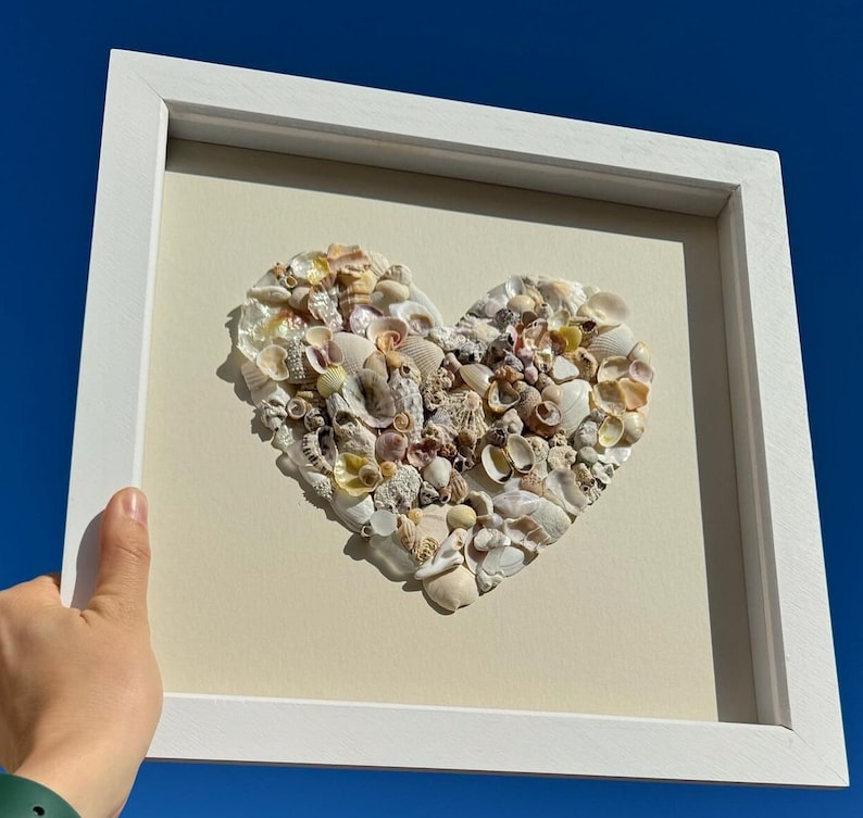 Seashell Framed Art Perfect Wedding / Anniversary / Mother's Day Gift ...