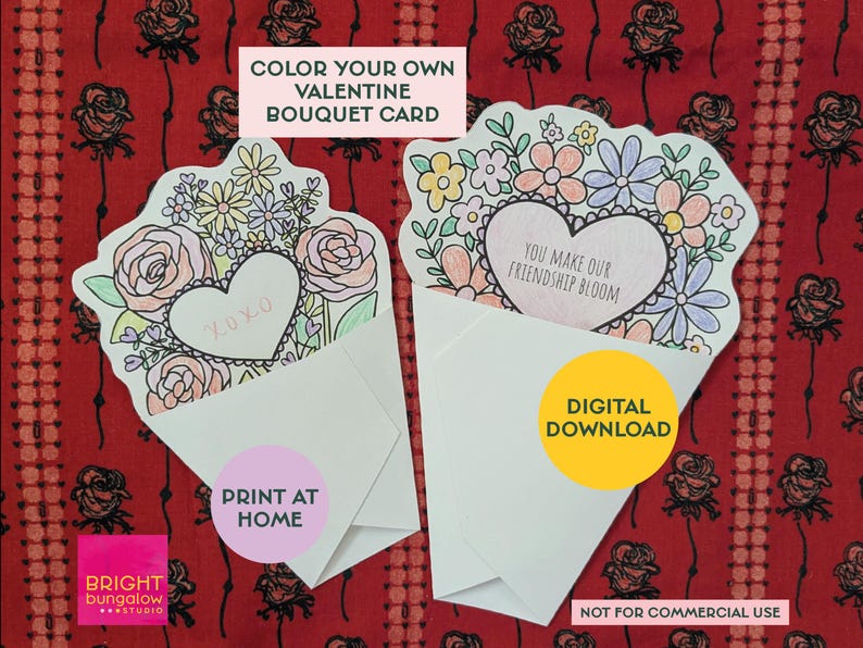 Cute Printable Valentines Day Cards, Kids Valentines Coloring Cards ...