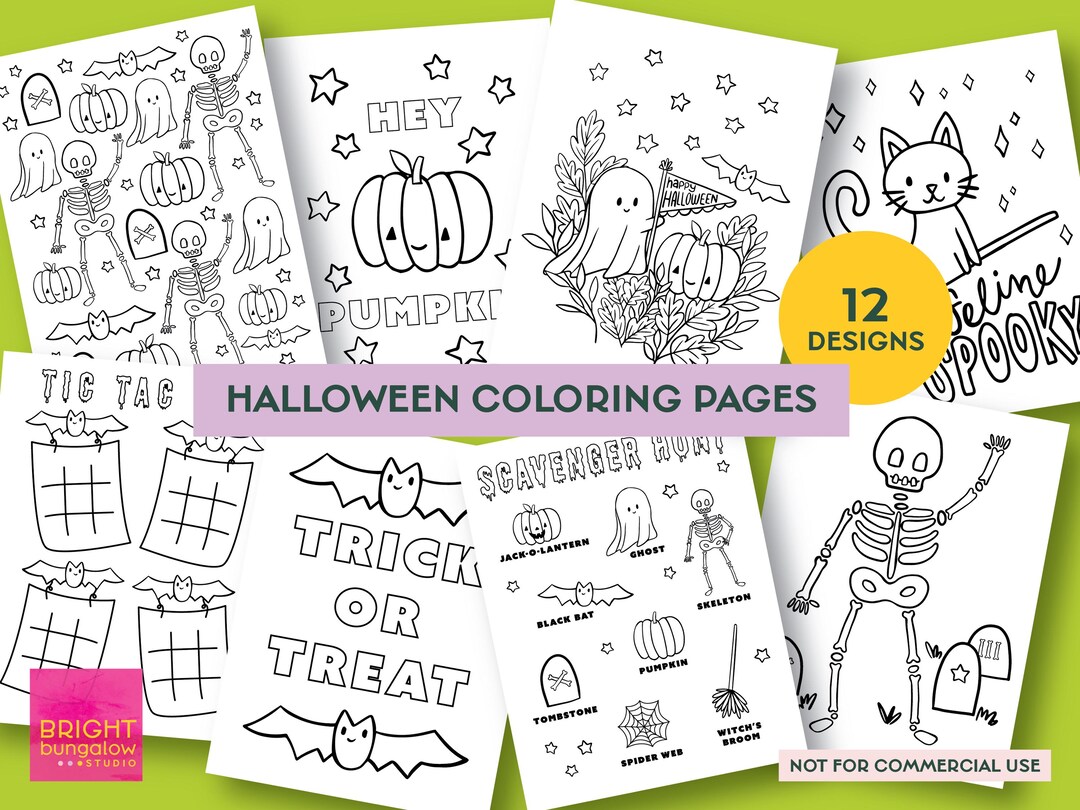 Printable Halloween Coloring Pages, Halloween Activity Pages for Kids ...